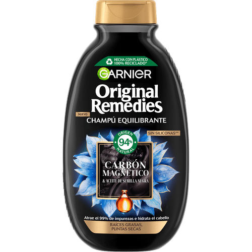 Champú Original Remedies Carbón Magnético para raíz grasa | Garnier