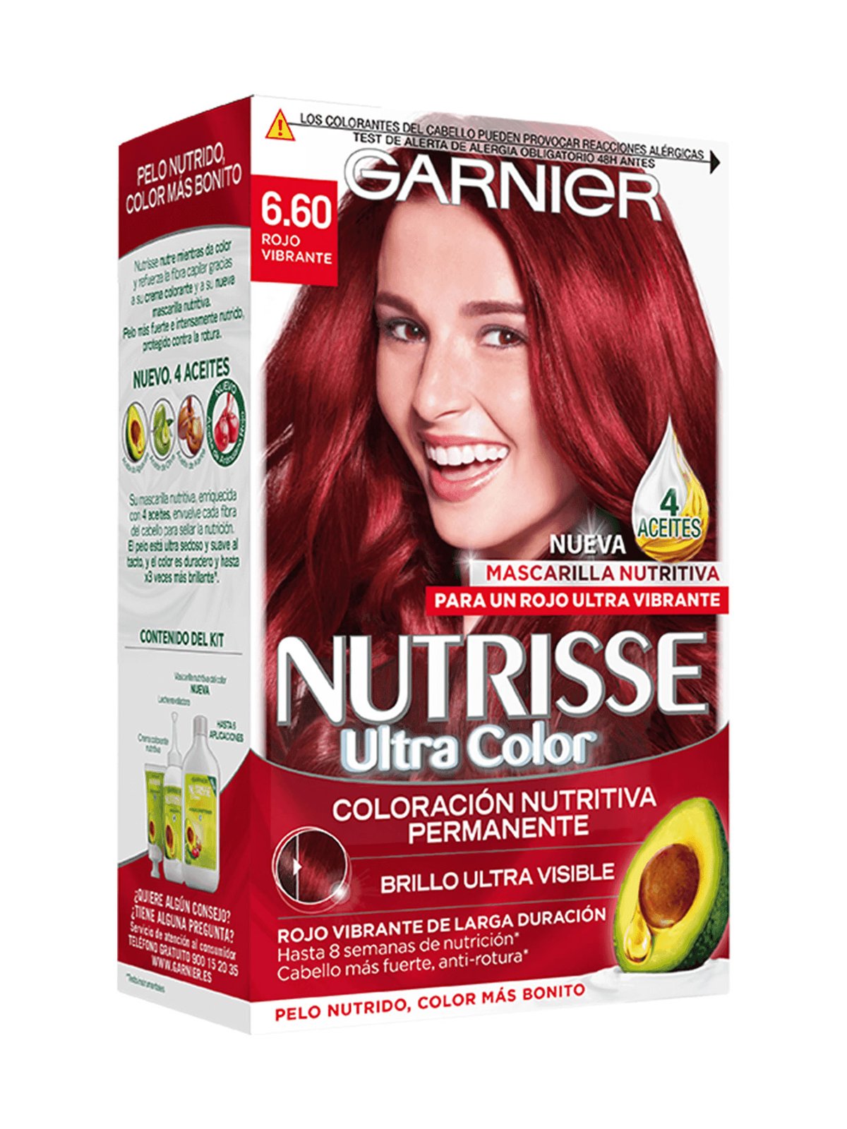 Coloración permanente rojo intenso 6.60 Nutrisse | Garnier